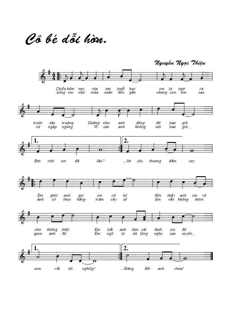 Co Be Doi Hon - Nguyen Ngoc Thien | PDF