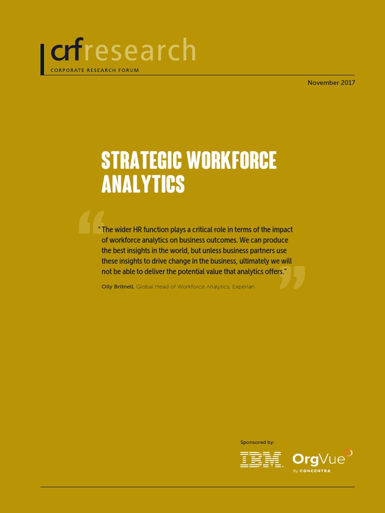 Strategic Workforce Analytics Report | PDF | Analytics | Big Data