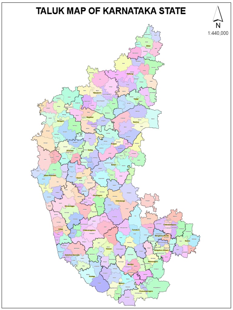 Taluk Map of Karnataka State | PDF
