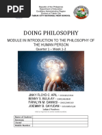 Intro To Philo 2022 2023 1st Quarter Exam and TOS | PDF | Knowledge | Epistemology