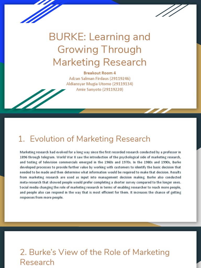 BURKE: Learning and Growing Through Marketing Research | PDF ...