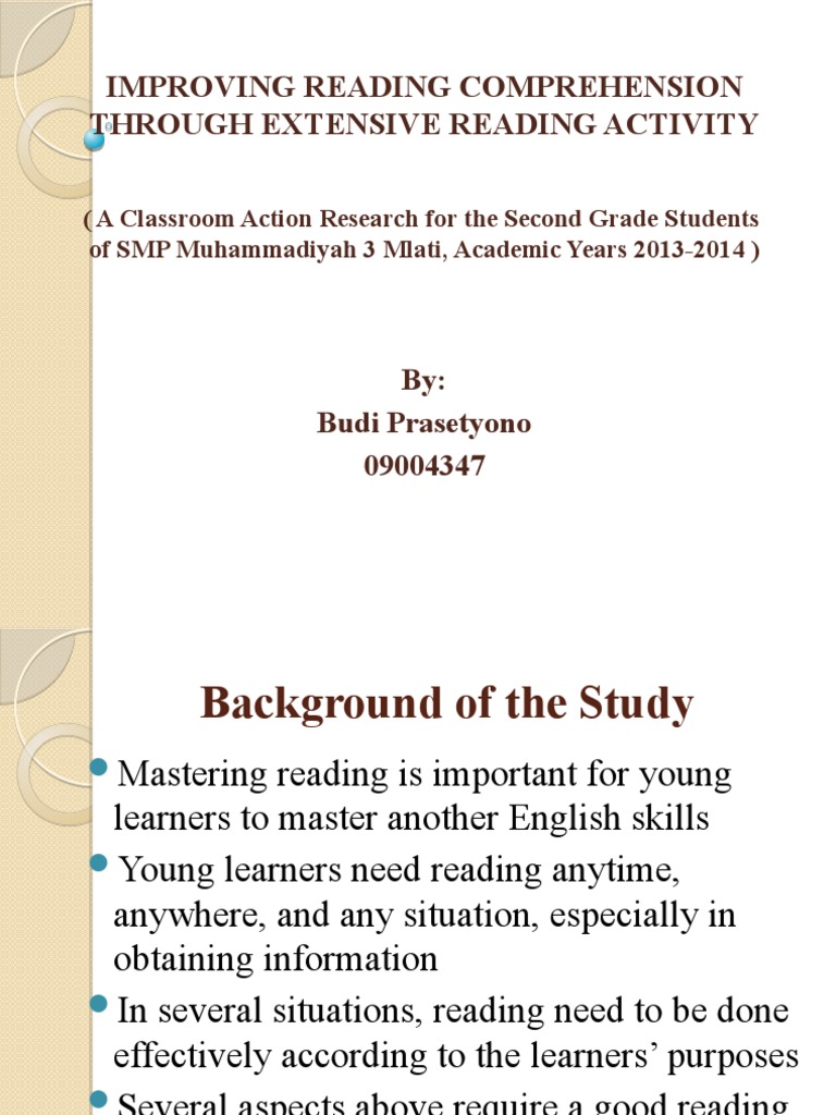Enhance Reading Comprehension via Extensive Reading | PDF | Reading ...