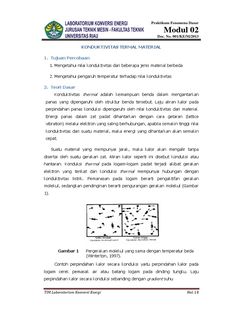 Konduktivitas Termal Material dan Metode Uji | PDF