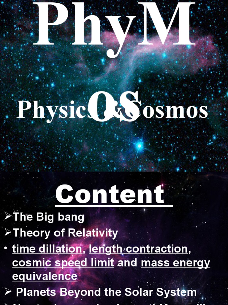 Physics &cosmos | PDF | General Relativity | Redshift