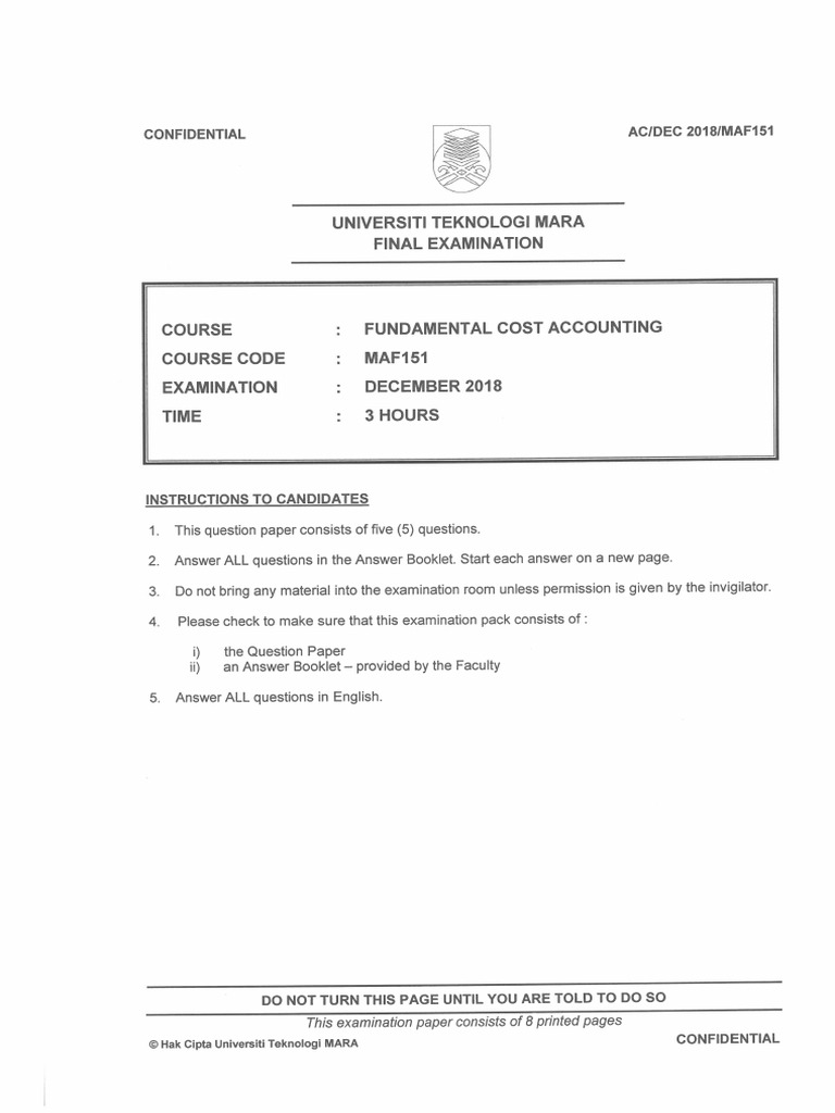 Maf151 - December 2018 | PDF