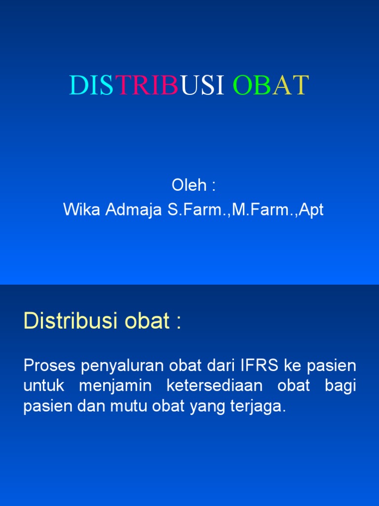 Copy-DISTRIBUSI OBAT | PDF