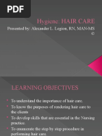 Hair Washing Procedure in Nursing | PDF | Wellness