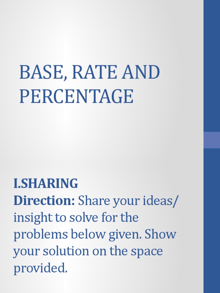 Base Rate and Percentage | PDF