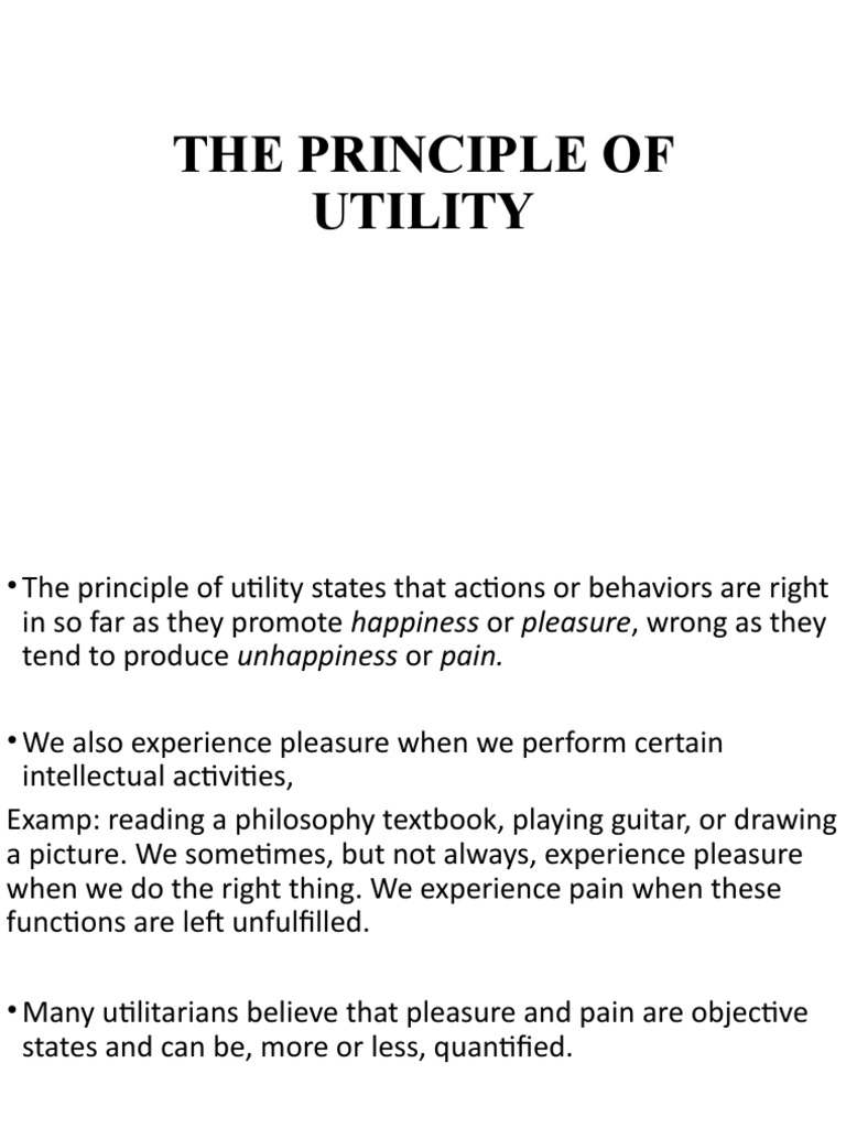 Understanding the Principle of Utility | PDF | Utilitarianism | John ...