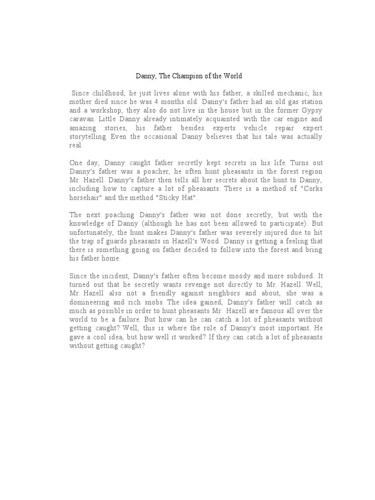 Danny, The Champion of The World | PDF | Novels | Children's Novels