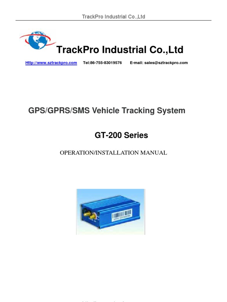 GT200 operation and installation manual | General Packet Radio Service ...