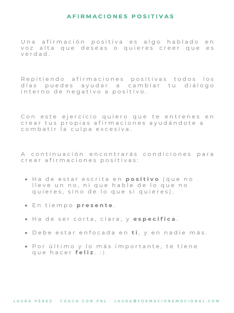 3 Mis Afirmaciones Positivas | PDF | Crecimiento personal y profesional
