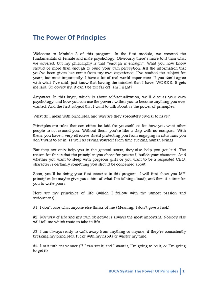 06 - The Power of Principles | PDF | Self-Improvement