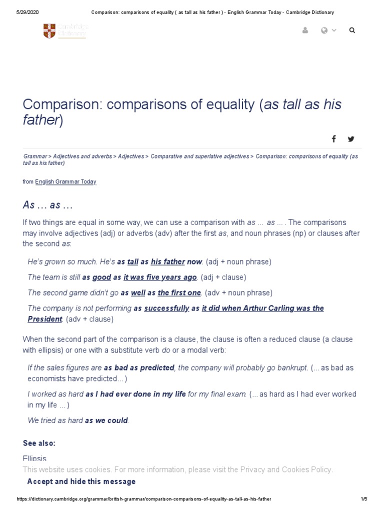 04-03 - Comparison - Comparisons of Equality (As Tall As His Father ...