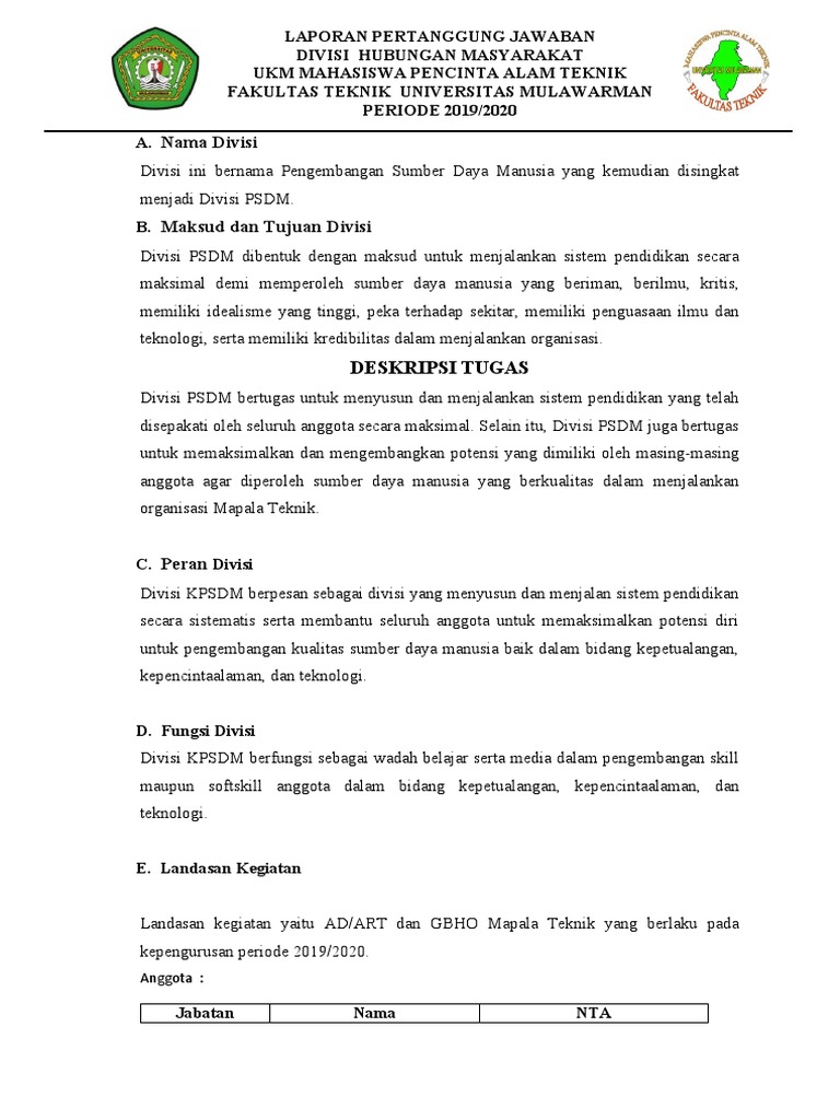 Proker PSDM | PDF | Karier & Perkembangan