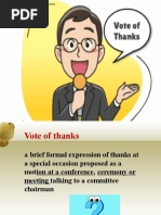 Vote of Thanks Template | PDF
