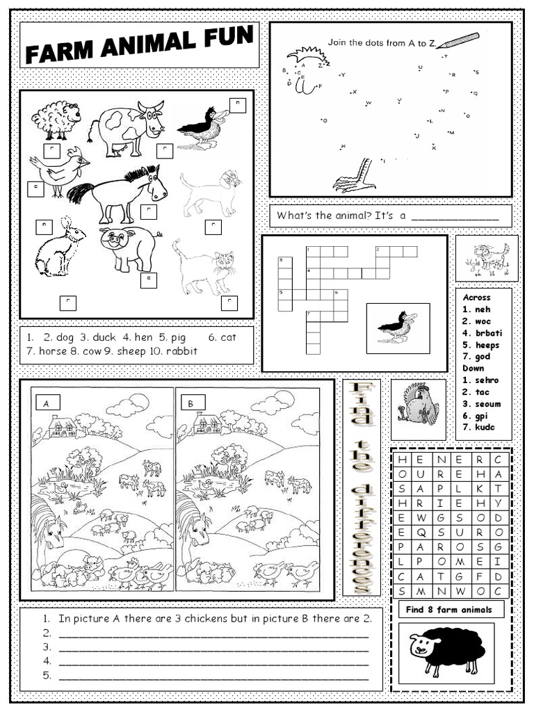 Evaluación Farm Animals | PDF | Domesticated Animals | Cosmopolitan Animals