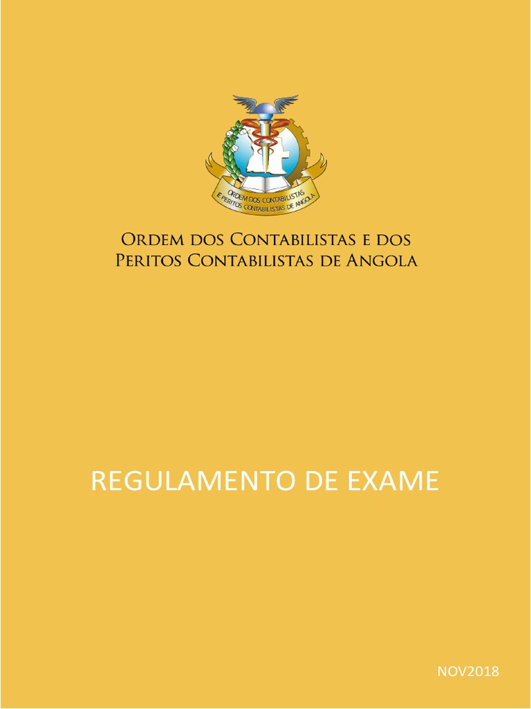 OCPCA - Regulamento de Exames PDF | PDF | Impostos | Contabilidade
