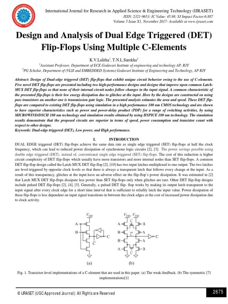 Design and Analysis of Dual Edge Triggered (DET) Flip-Flops Using ...