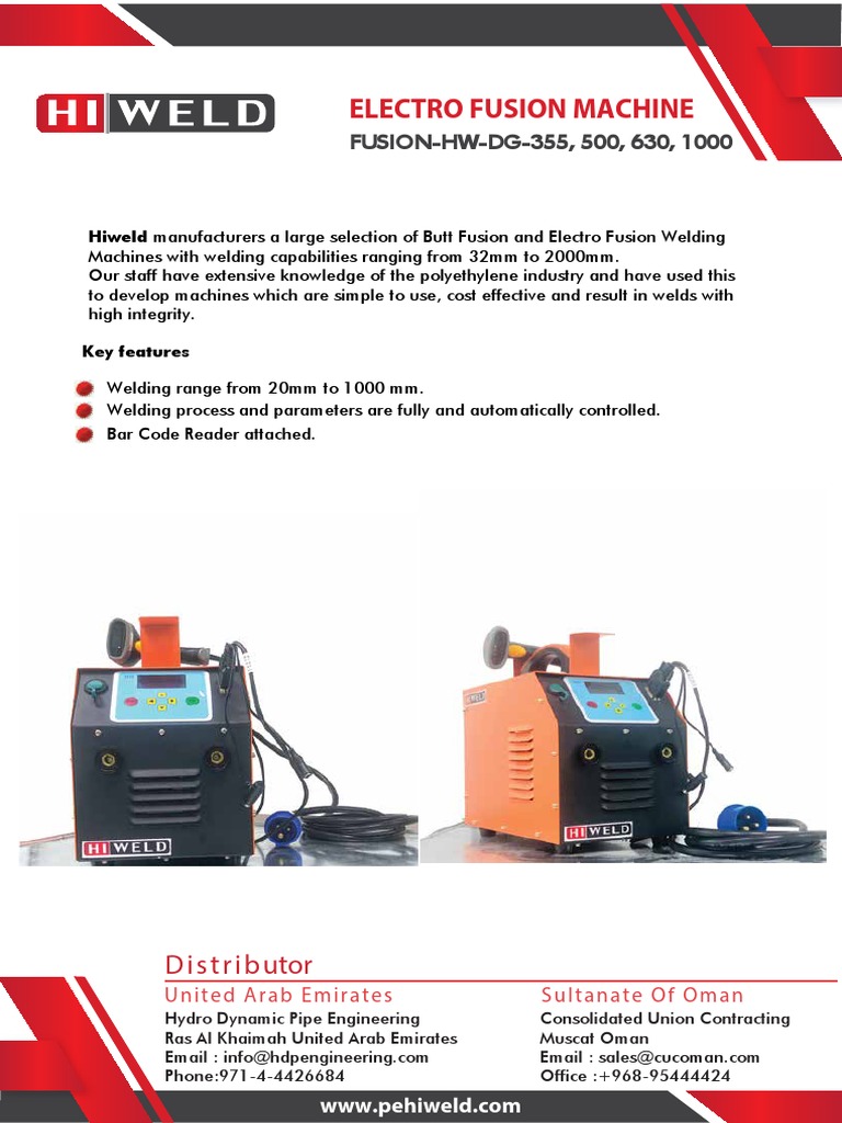 Electro Fusion Machine: Distributor | PDF | Mains Electricity | Barcode