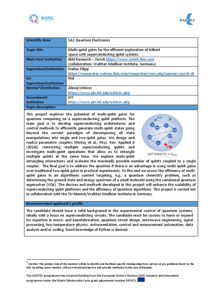 4 Qustec Ibm Qe Multi Qubit Gates Pdf Pdf Superconductivity