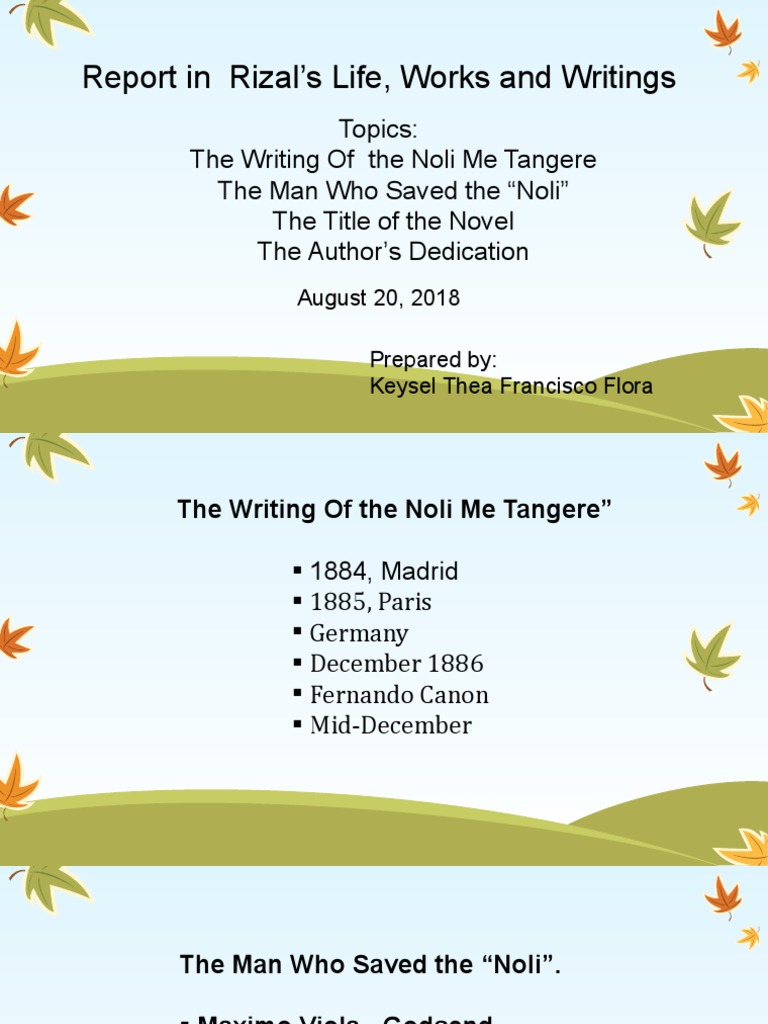 Keysel Thea Flora REPORT RIZAL | PDF