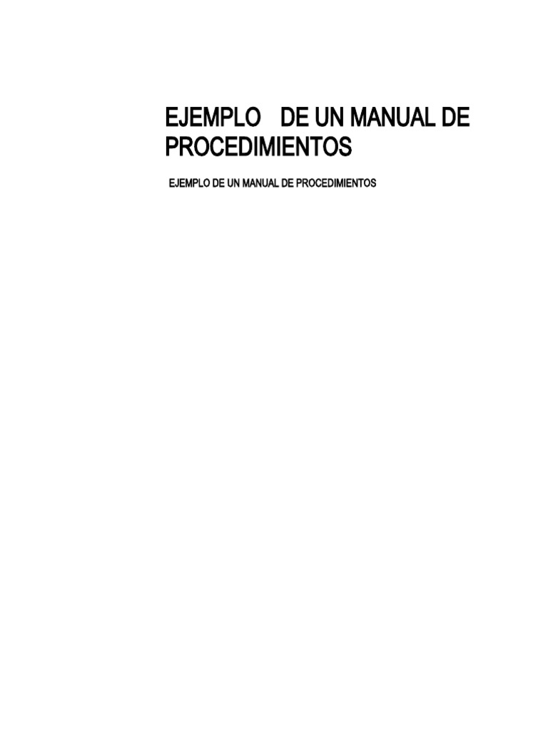 Ejemplo de Manual de Procedimientos | PDF | Reclutamiento | Gestión de recursos humanos