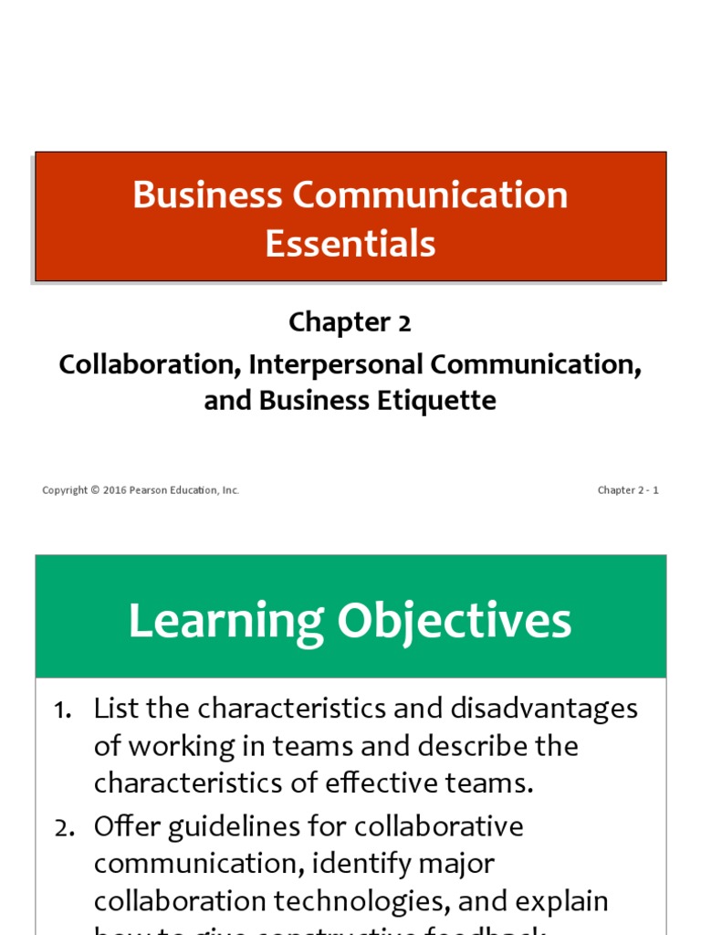 Chapter 2 Mastering Team Skills | PDF | Nonverbal Communication ...