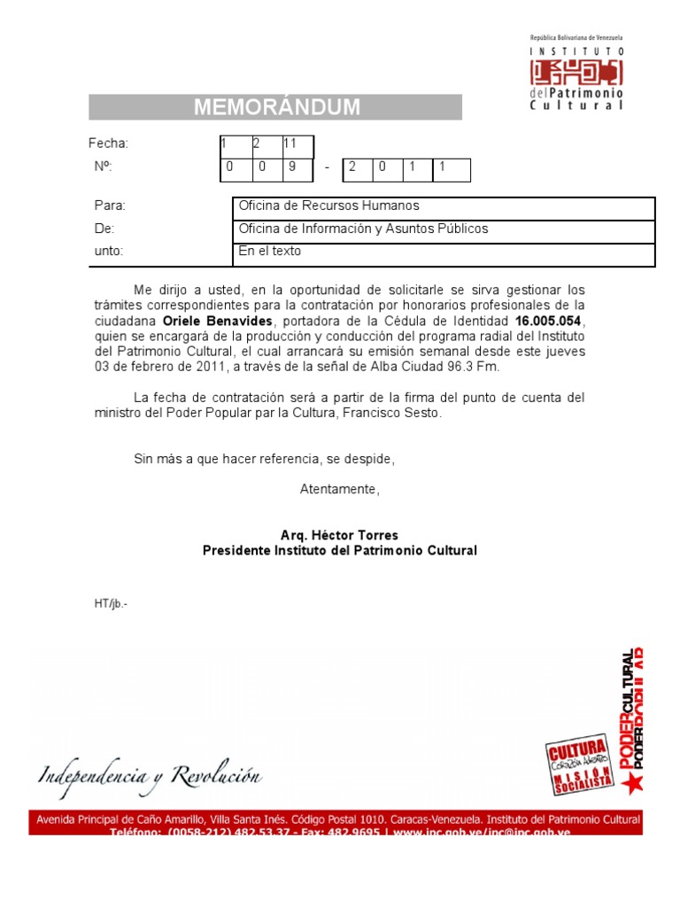 Formato de Memos | PDF