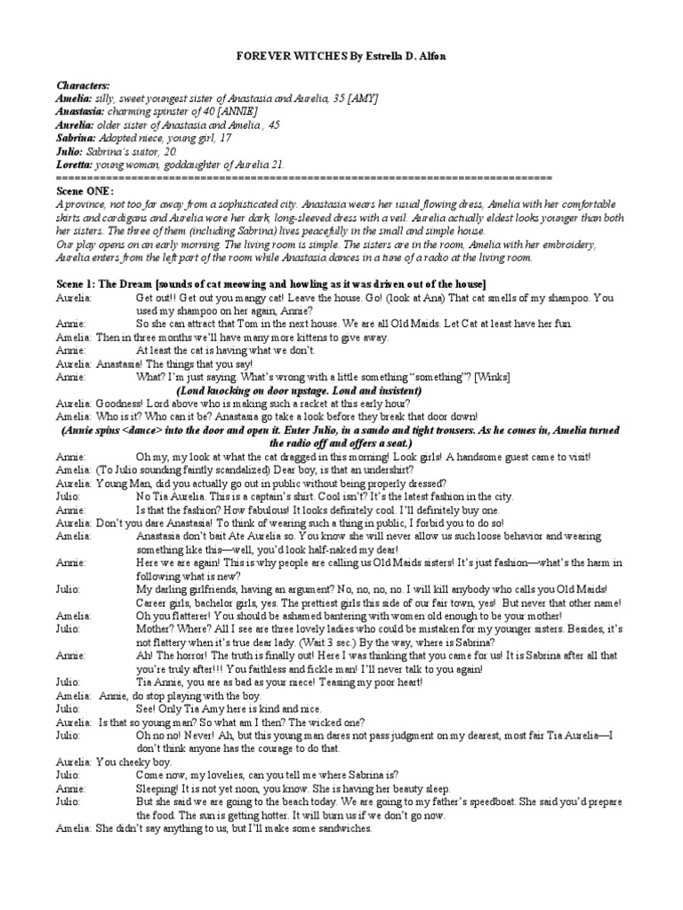 FOREVER WITCHES Script | PDF | Jealousy