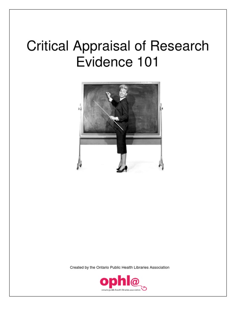 Critical Appraisal | PDF | Evidence Based Medicine | Evidence Based ...