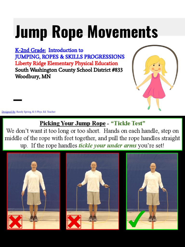 Jump Rope Skills for K-2 Students | PDF | Recreation | Sports