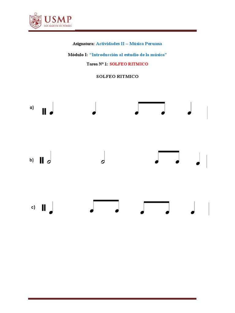 Solfeo Rítmico | PDF