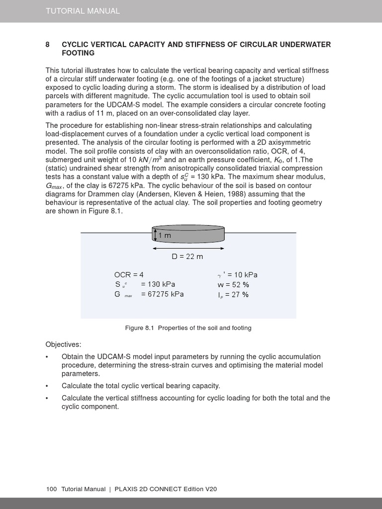PLAXIS 2D CE V20.00 Tutorial Lesson 08 | PDF | Strength Of Materials ...