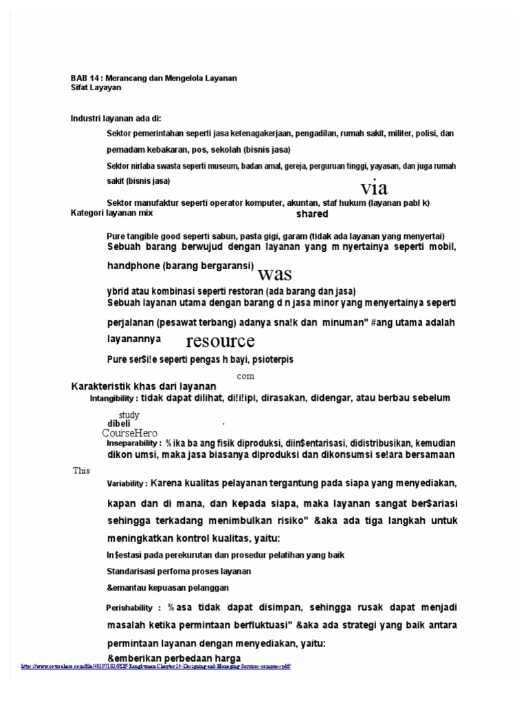 PDF Rangkuman Chapter 14 Designing and Managing Services Compress PDF | PDF