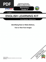 ENGLISH 6 - WEEK 1 - Day 2 - Identify Real or Make-Believe, Fact or Non ...