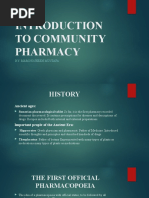 Introduction To Pharmacy | PDF | Pharmacy | Pharmacist
