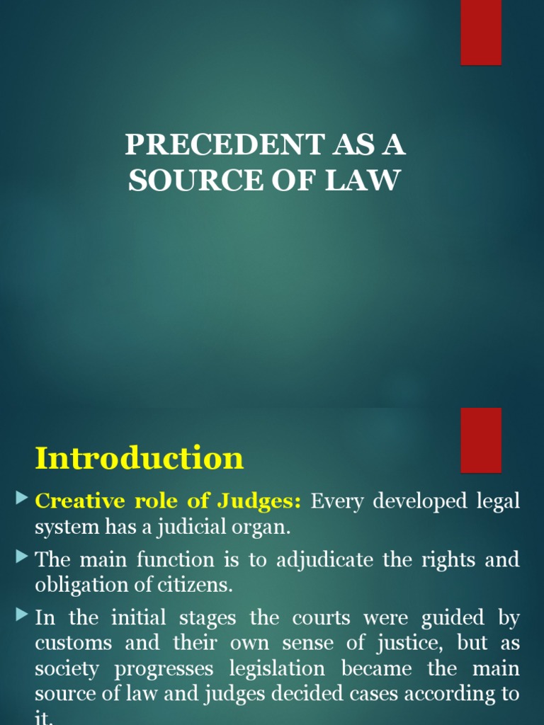 Importance of Judicial Precedent | PDF | Precedent | Separation Of Powers