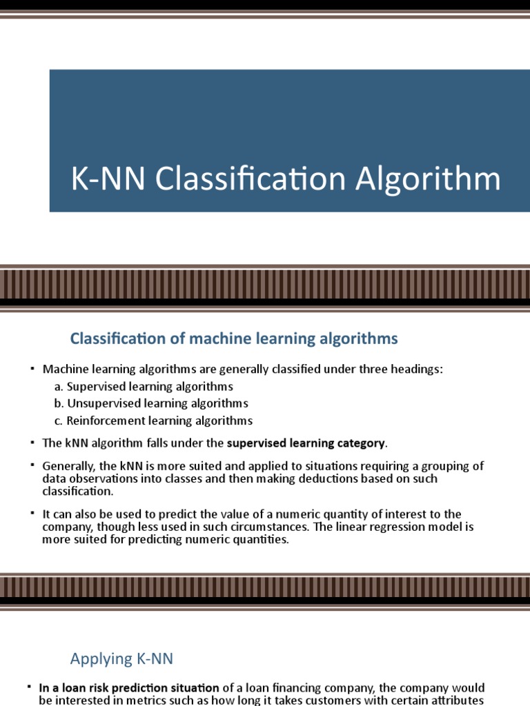 KNN in R | PDF | Statistical Classification | Machine Learning