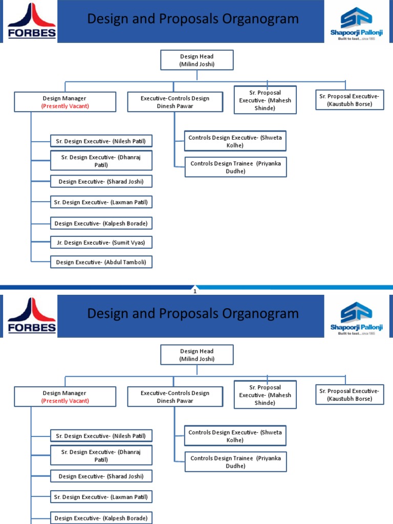 Design and Proposals Organogram: (Presently Vacant) | PDF | Economic ...