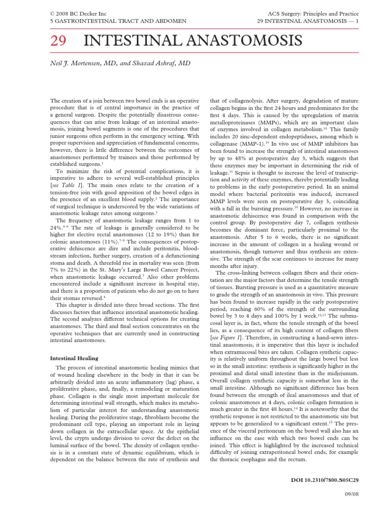 Anastomosis Intestinal2 | PDF | Surgical Suture | Gastrointestinal Tract