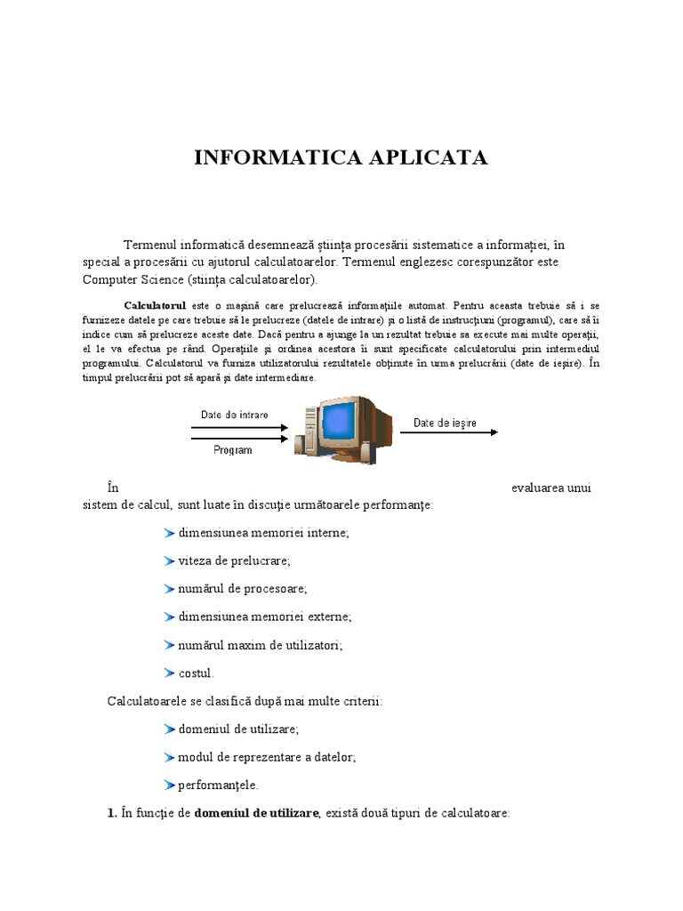 Informatica Aplicata | PDF
