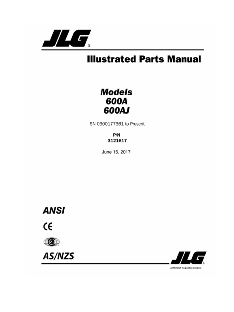 Manual de Partes 600AJ Nuevo ANSI PDF | PDF | Screw | Axle