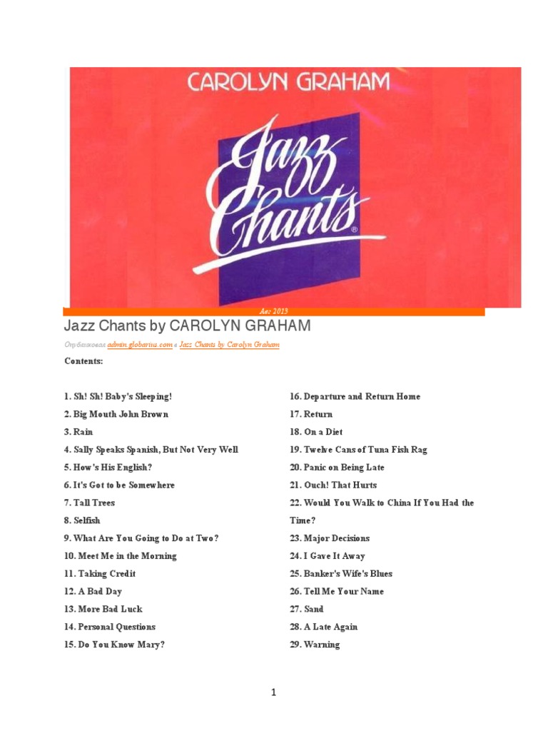 Graham Jazz Chants Reformatted PDF | PDF
