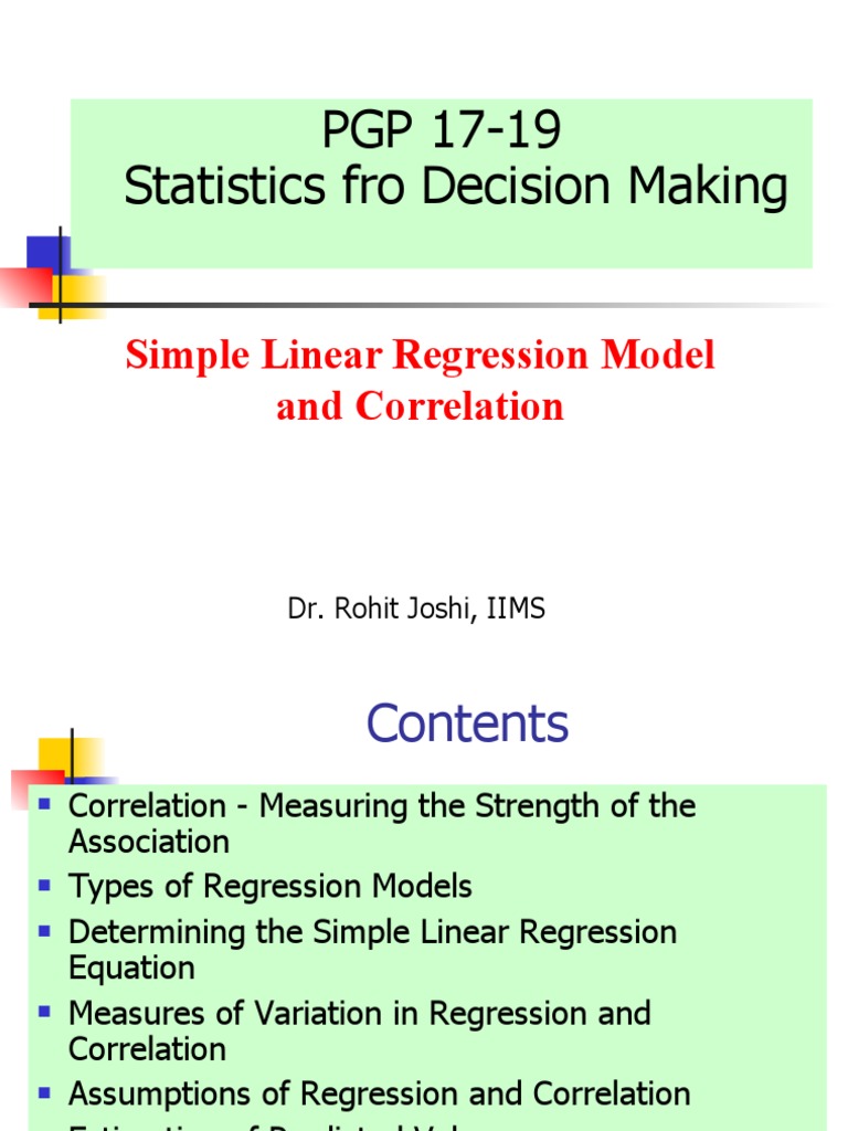 Session 15 Regression and Correlation | PDF | Correlation And Dependence | Regression Analysis