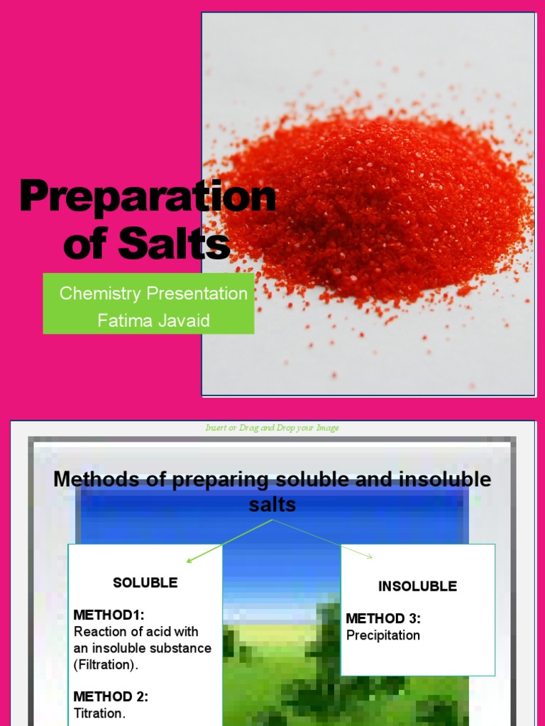 Preparation of Salts: Chemistry Presentation Fatima Javaid | PDF ...