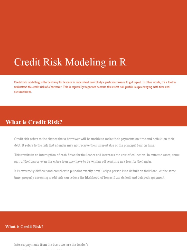 Credit Risk Modeling in R | PDF | Receiver Operating Characteristic ...