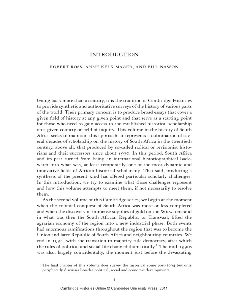 Robert Ross, Anne Kelk Mager, Bill Nasson - The Cambridge History of ...