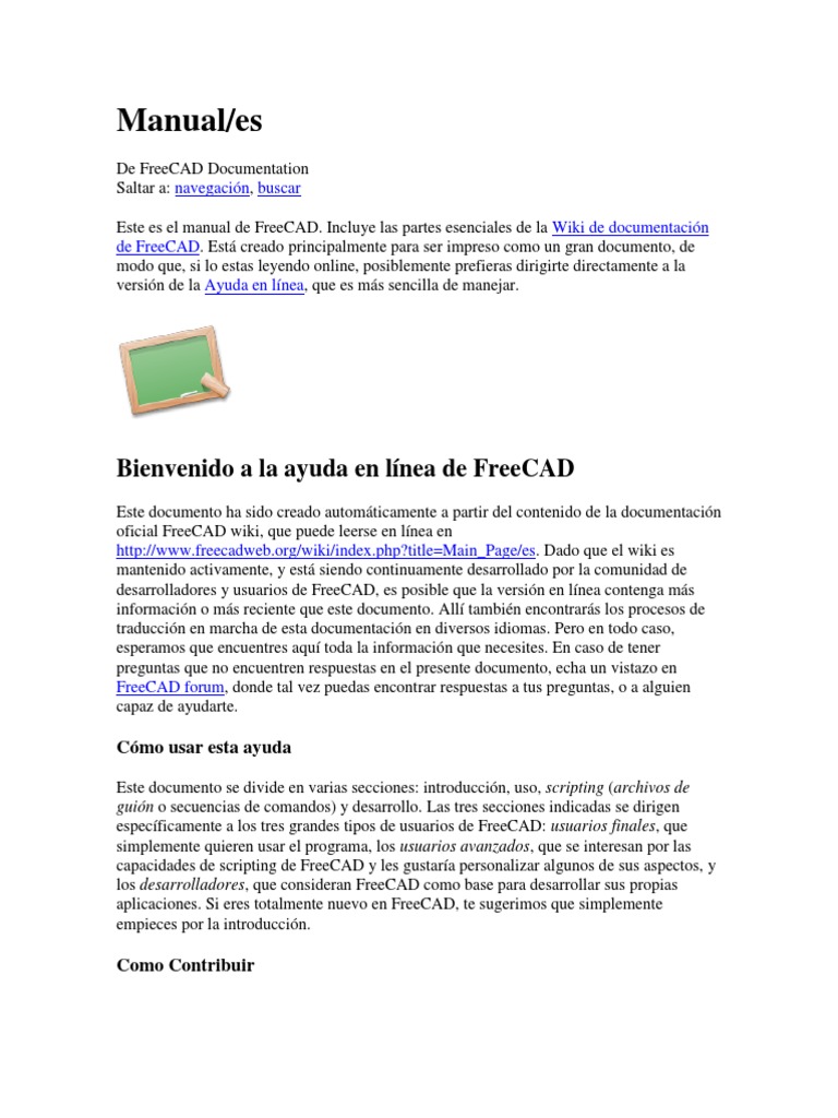 Manual Es Freecad Documentation Php Pdf Distribución De Linux Microsoft Windows