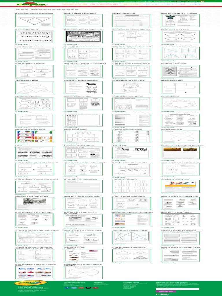 Art Worksheets - Crayola Teachers | PDF | Geometry | Teaching Mathematics